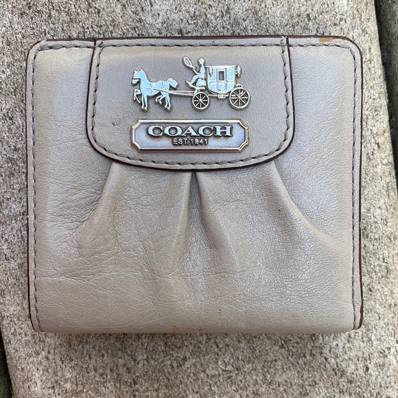 Coach | Bags | Coach Gray Small Wallet | Poshmark